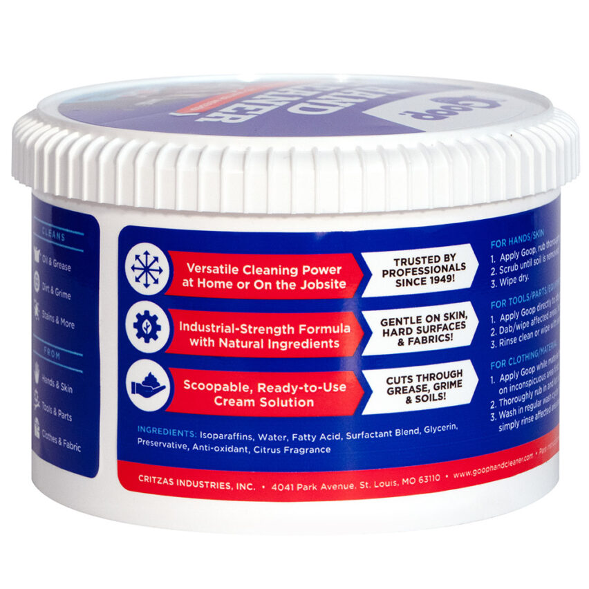 Goop Hand Cleaner & Stain Removers 5oz, 10.5oz, 14oz, 4.5lb – Goop Hand ...